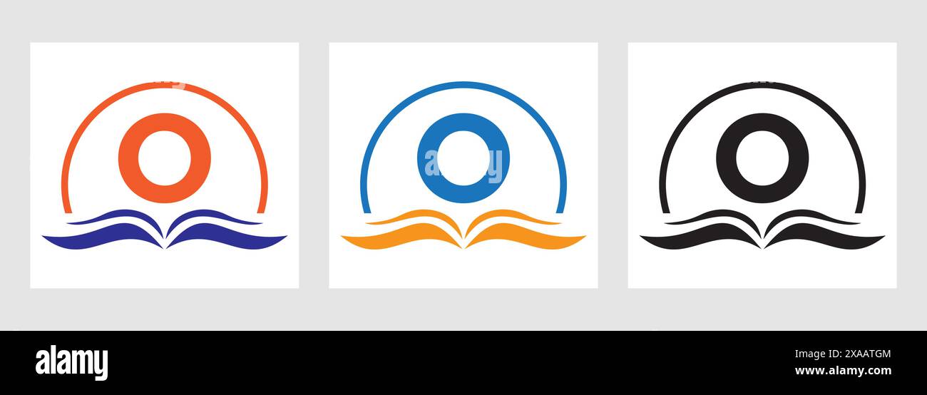 Letter O Education Logo Book Concept. Training Career Sign, University ...