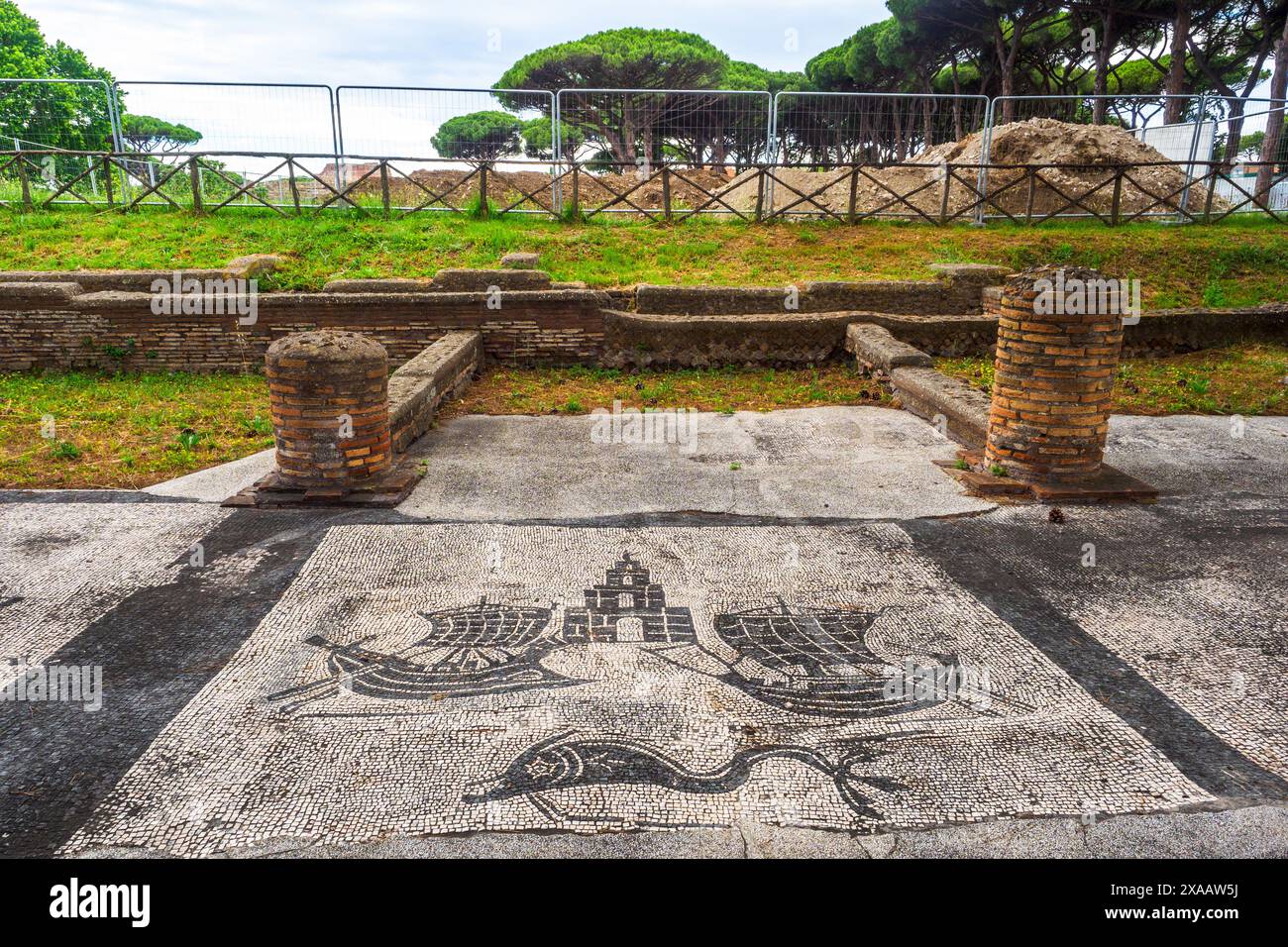 Mosaic alongside the corporation square.( first half of the 2nd century ...