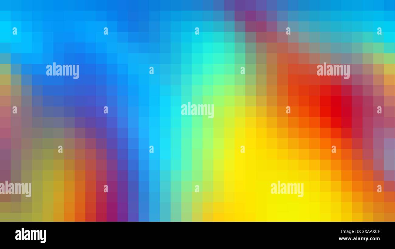 Rainbow bright gradient background, pixel mosaic tile Stock Photo - Alamy