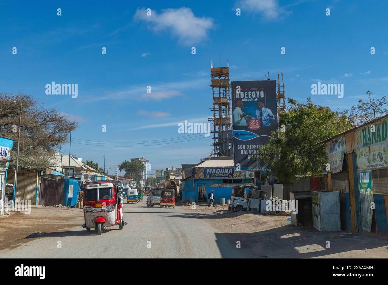 Town center of Burao, south eastern Somaliland, Somalia, Africa Stock ...