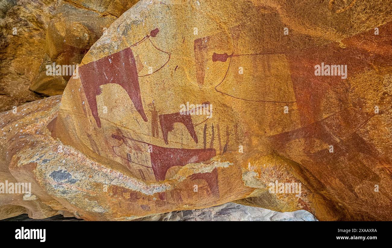 Rock art paintings of Laas Geel, near Hargeisa, Somaliland, Somalia ...