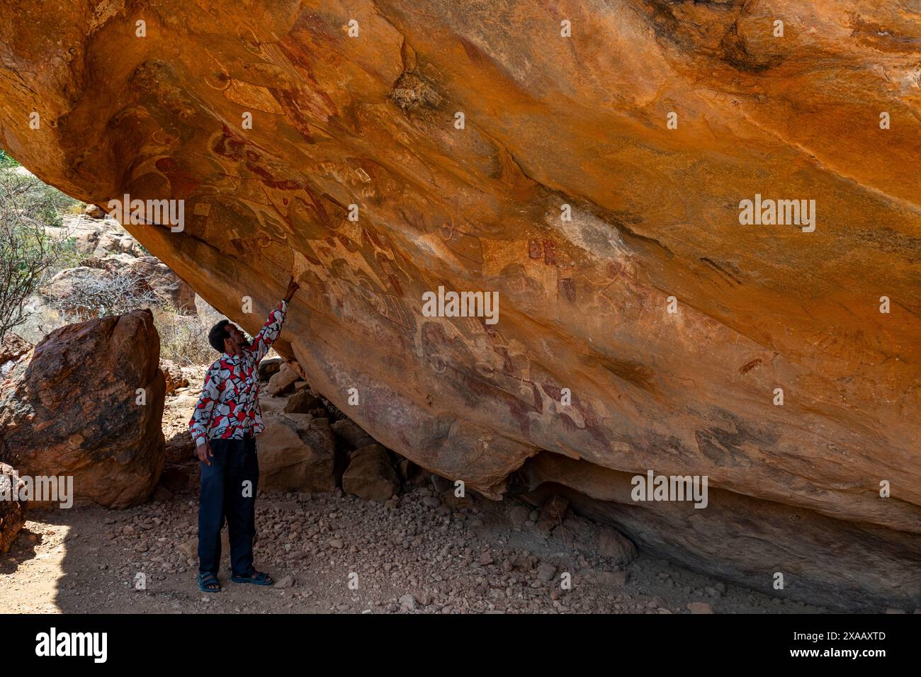 Rock art paintings of Laas Geel, near Hargeisa, Somaliland, Somalia ...