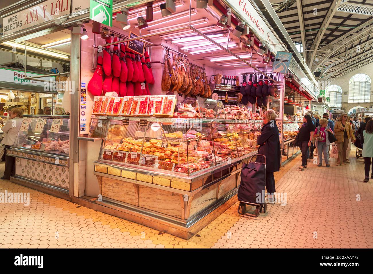 Valencia, Spain - 24 March 2024: Architecture of the Mercado Central ...