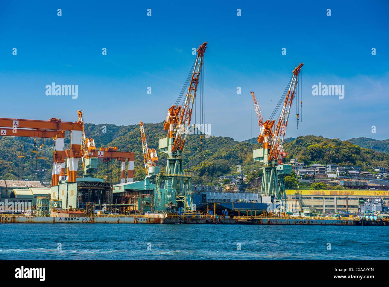 Wharf in the harbour of Nagasaki, Kyushu, Japan, Asia Stock Photo - Alamy