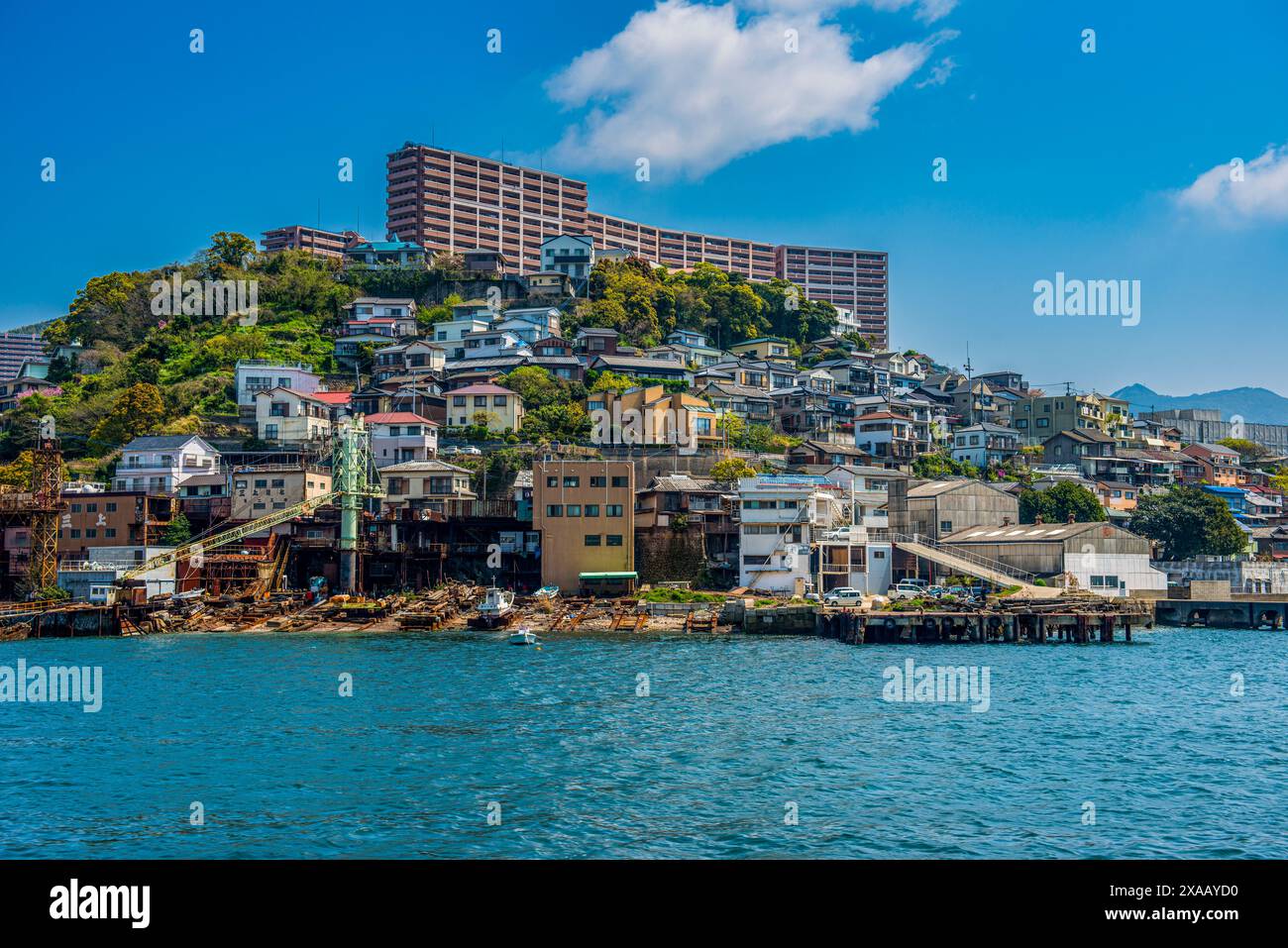 The harbour of Nagasaki, Kyushu, Japan, Asia Stock Photo - Alamy