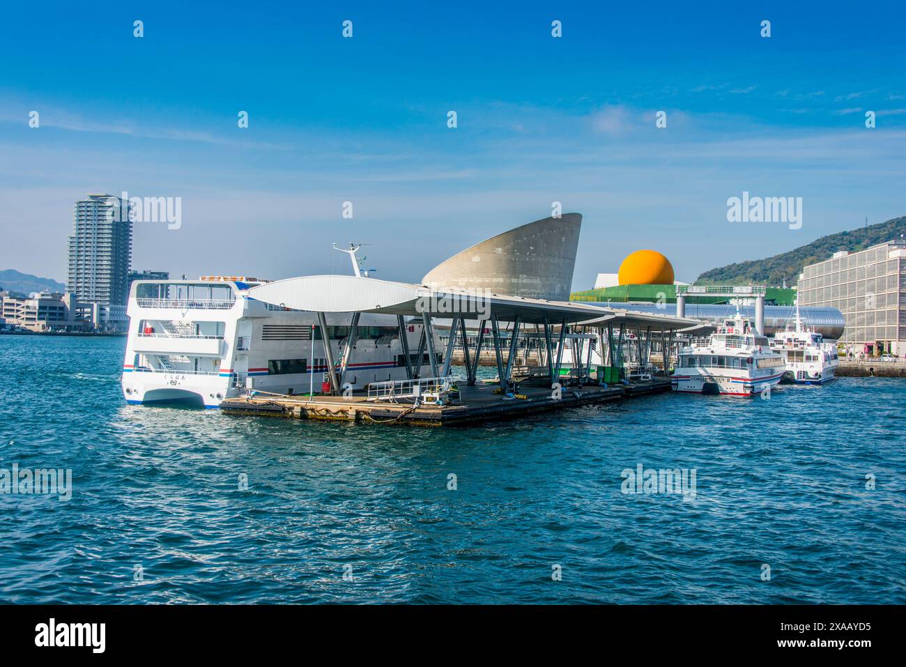 Modern harbour building, Nagasaki, Kyushu, Japan, Asia Stock Photo - Alamy