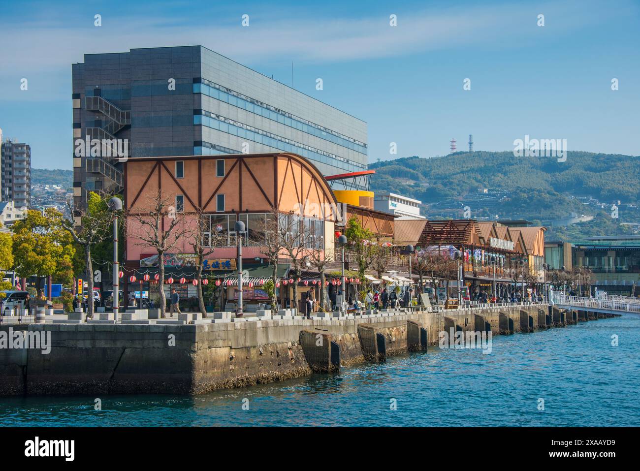The harbour of Nagasaki, Kyushu, Japan, Asia Stock Photo - Alamy