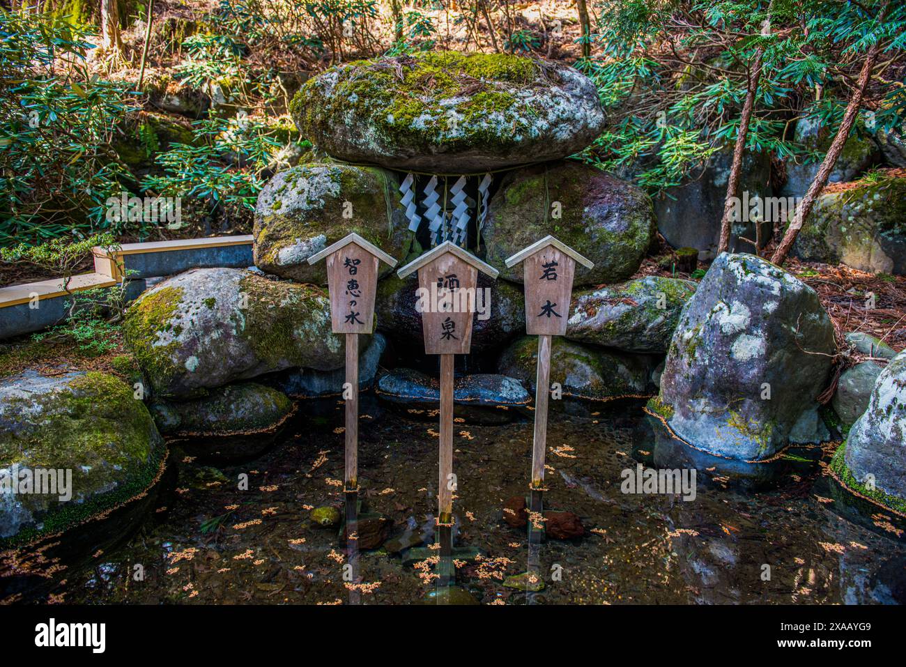 Wooden sign, Futarasan Shrine, UNESCO World Heritage Site, Nikko ...