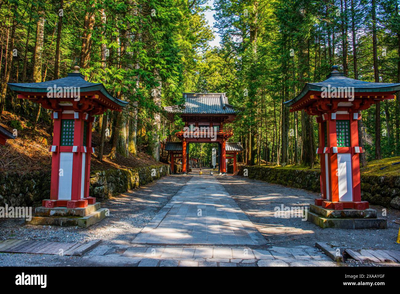 Entrance gate to the Futarasan Shrine, UNESCO World Heritage Site ...