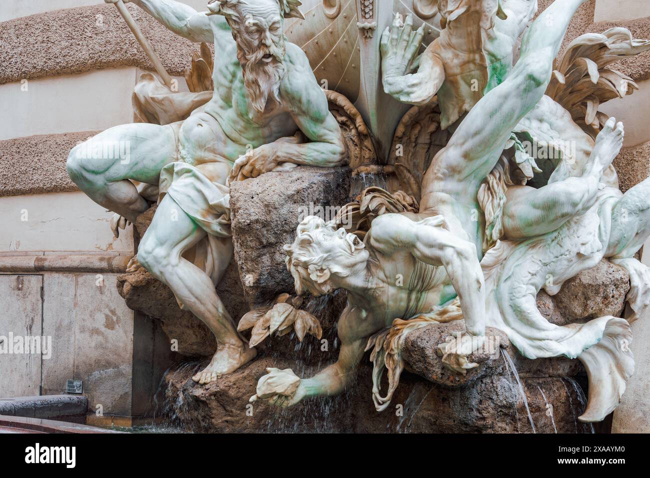 Power at Sea fountain (Die Macht zur See) with marble figures ...