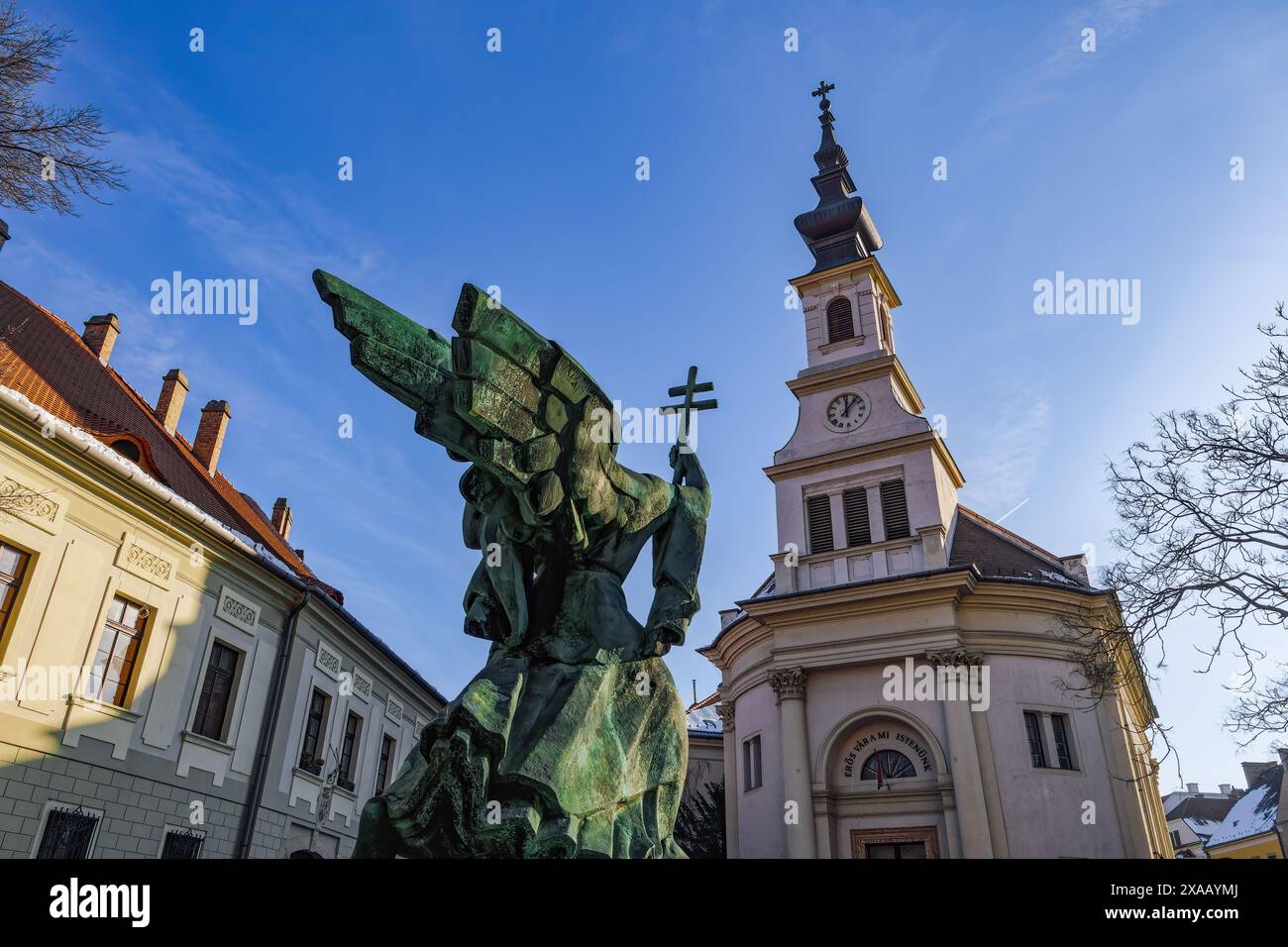 Neo baroque style Lutheran Church, 1895, at Vienna Gate square in Buda ...