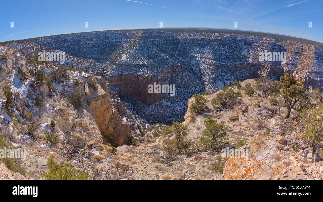 The cliffs of Waldron Canyon west of Hermits Rest, Grand Canyon ...