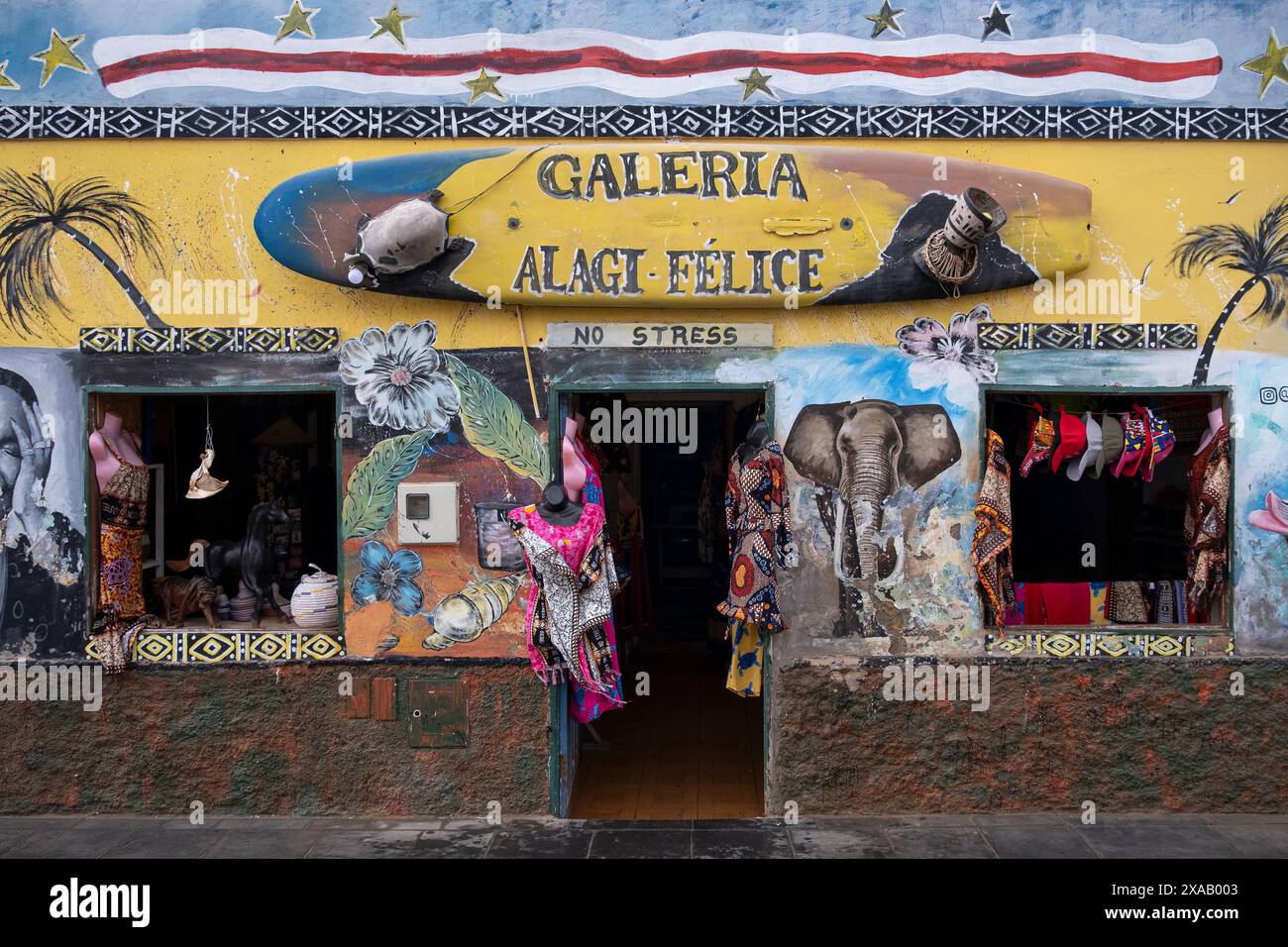 Colourful Shop Front in Santa Maria Town, Santa Maria, Sal, Cape Verde ...