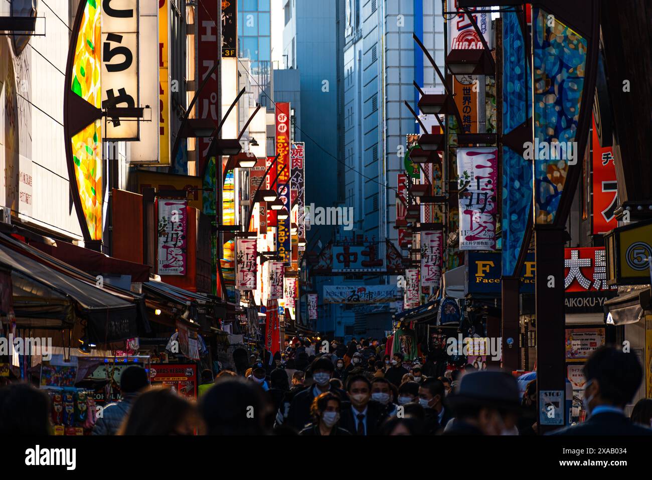 Ameyoko Shopping District, famous Ueno shopping street, Tokyo, Honshu ...