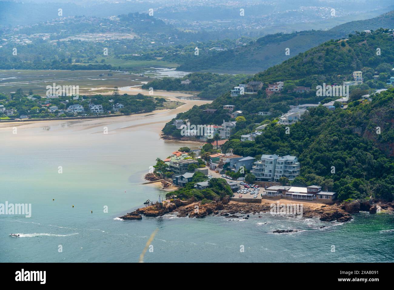 View of the Heads and Knysna River from Featherbed Nature Reserve ...