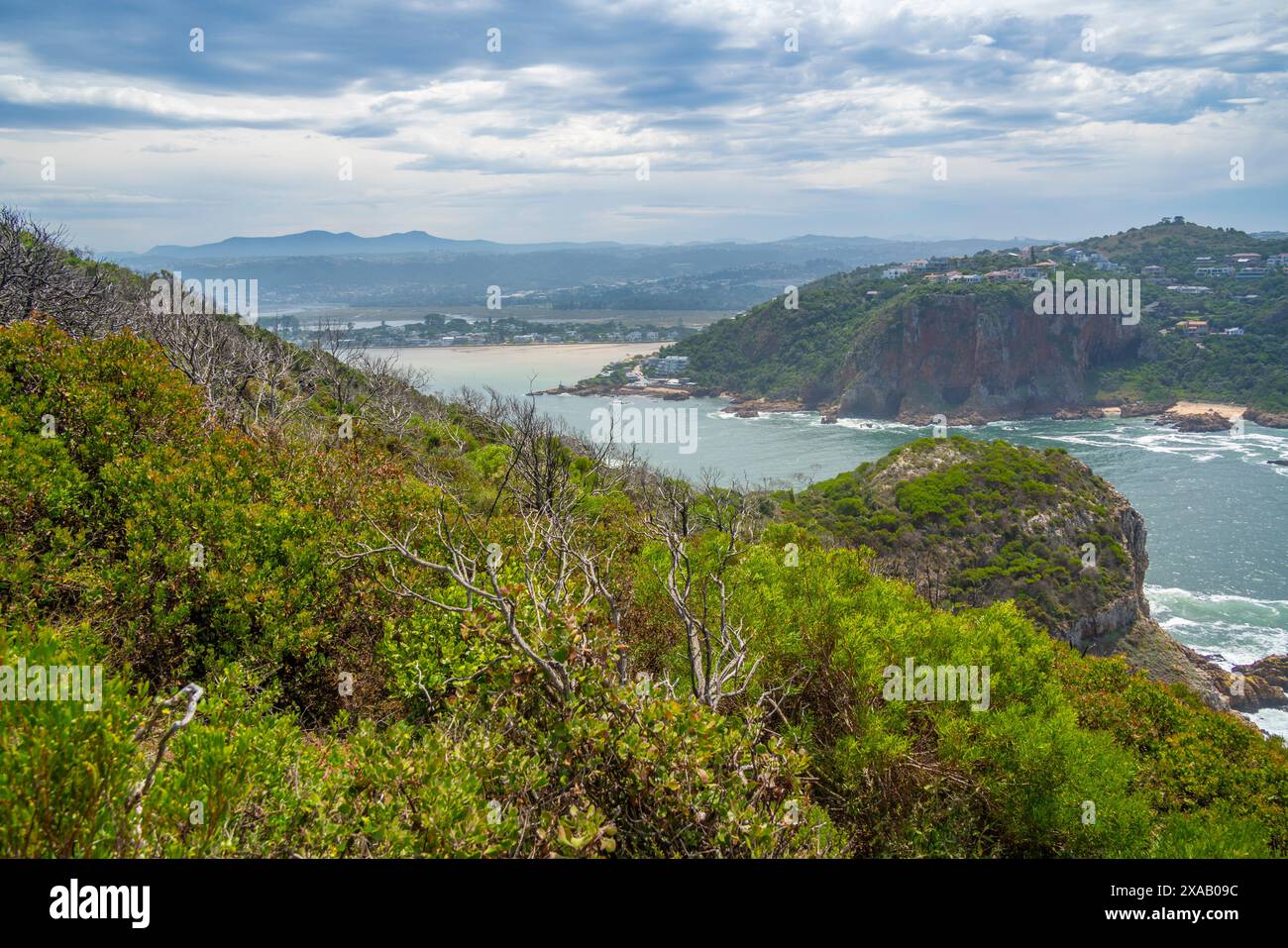 View of the Heads and Knysna River from Featherbed Nature Reserve ...