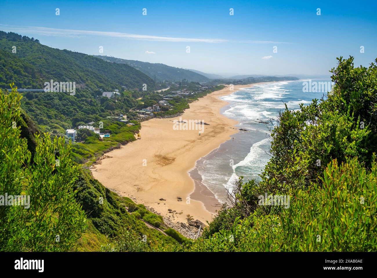 View of Indian Ocean and dramatic coastline at Wilderness from Dolphin ...