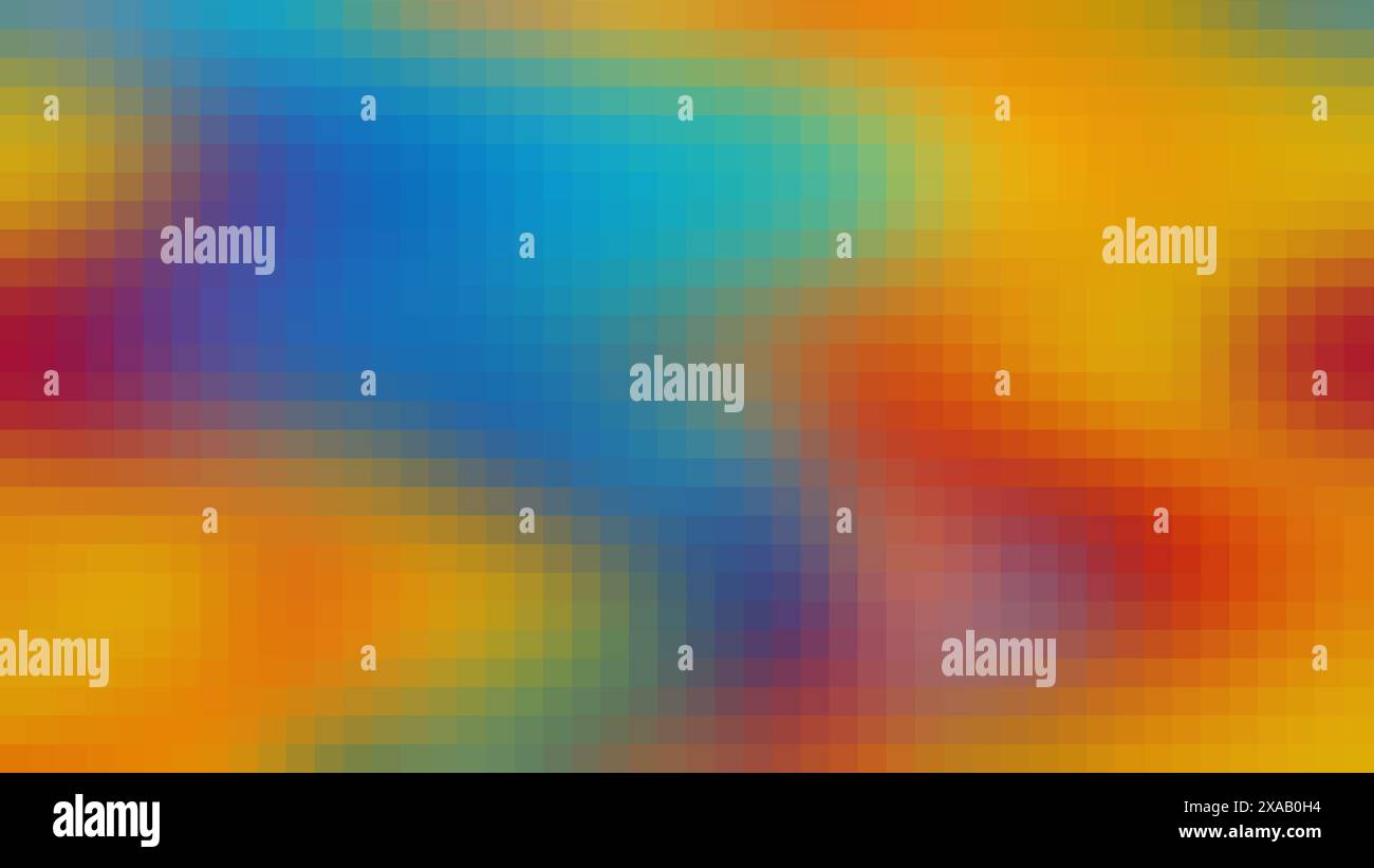 Rainbow bright gradient background, pixel mosaic tile Stock Photo - Alamy