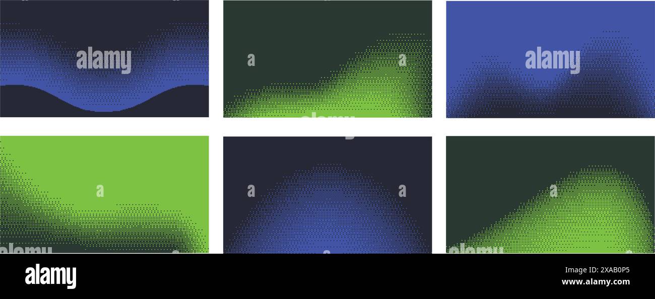 Dithering pattern wave background. Bitmap dynamic backdrop, pixelated ...