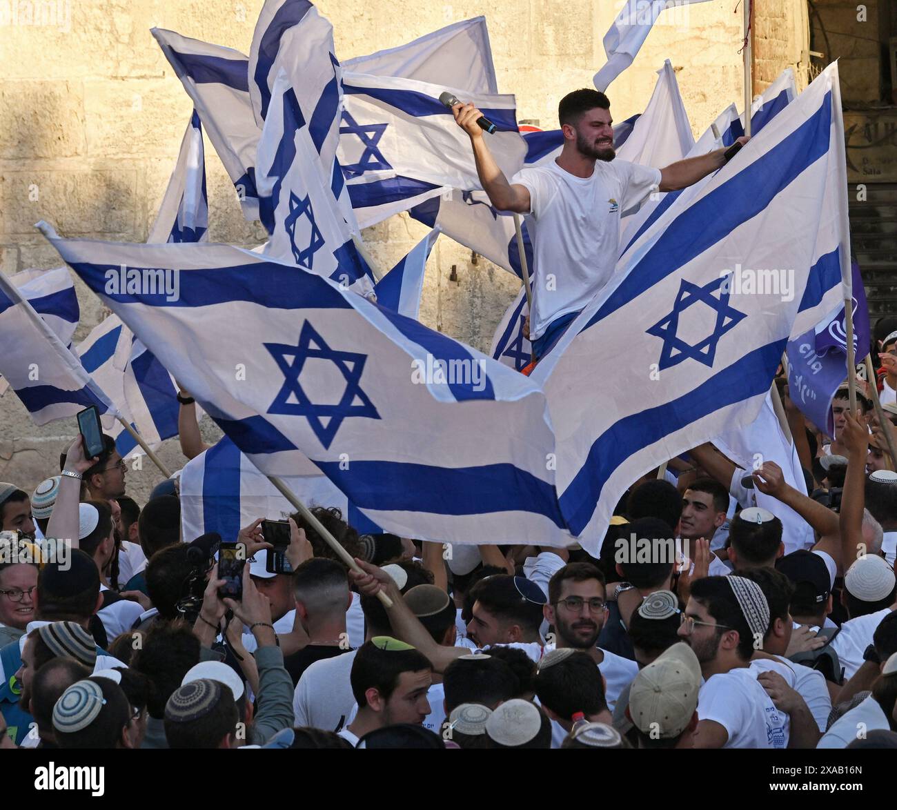 Jerusalem, Israel. 05th June, 2024. An Israeli chants nationalistic ...