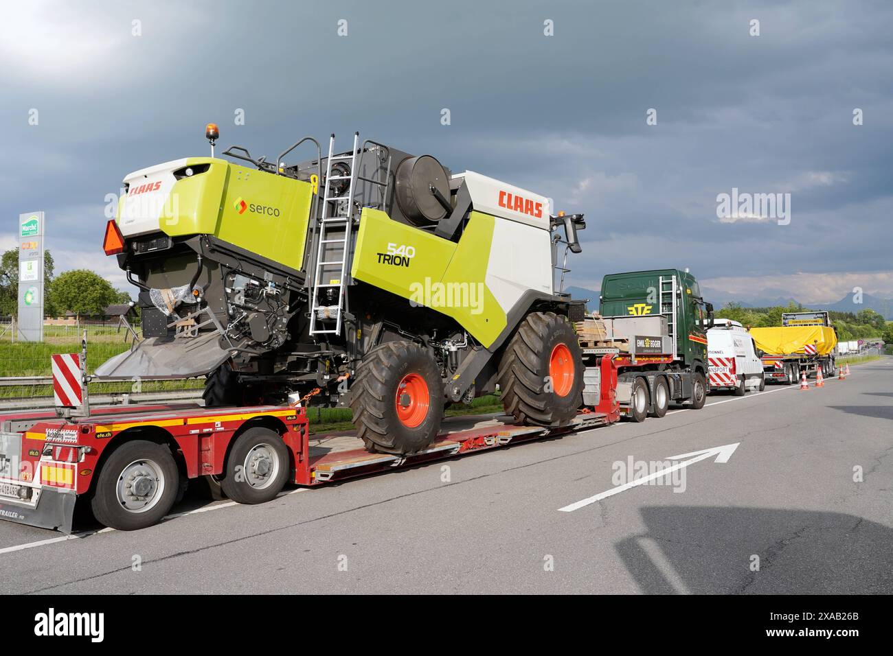 Anton Geisser 05.06.2024 Autobahnrastplatz Luzern . Schwertransport ...