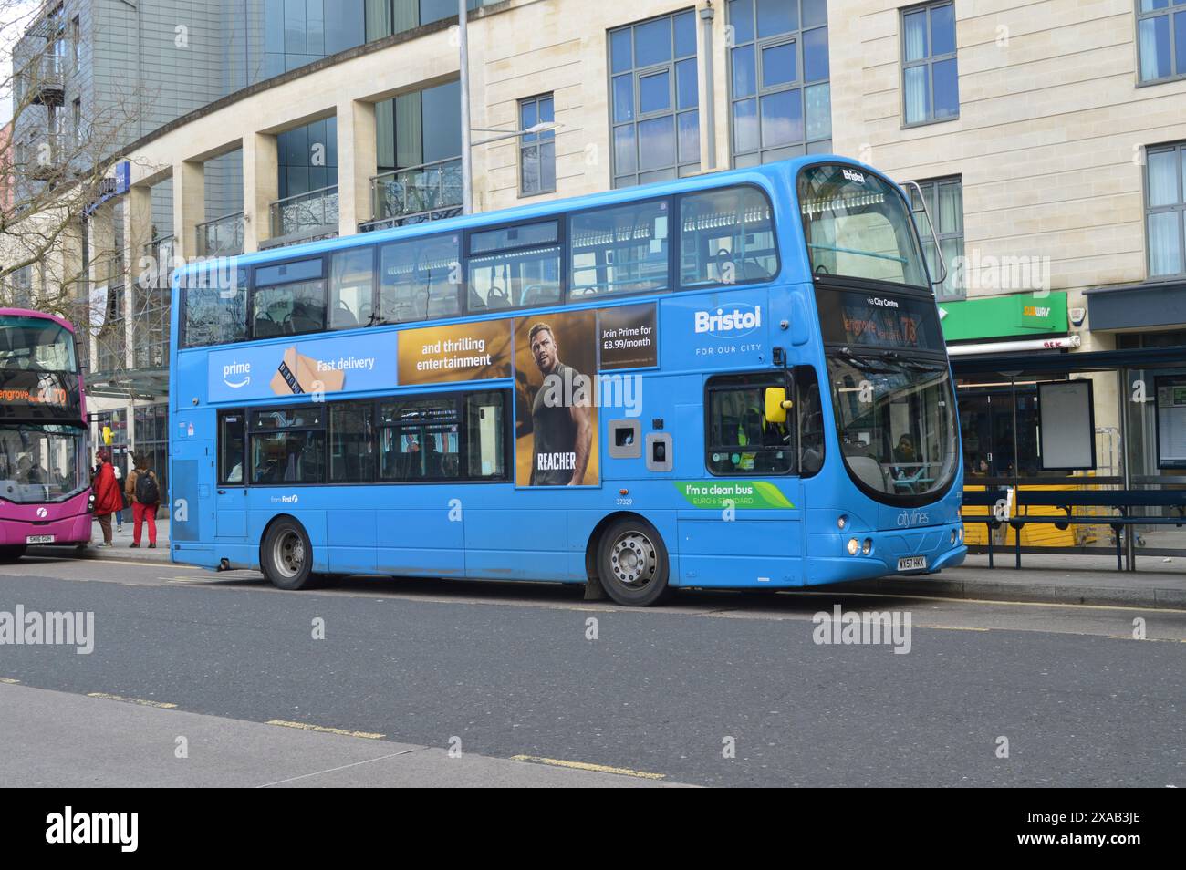 Double Decker Bus operated by First Group outside the Radisson Blu ...
