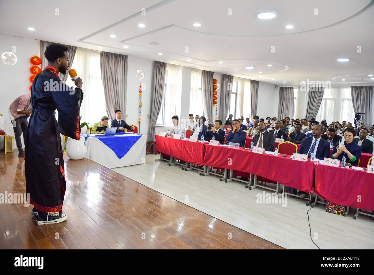 Addis Ababa, Ethiopia. 5th June, 2024. A contestant performs at the ...