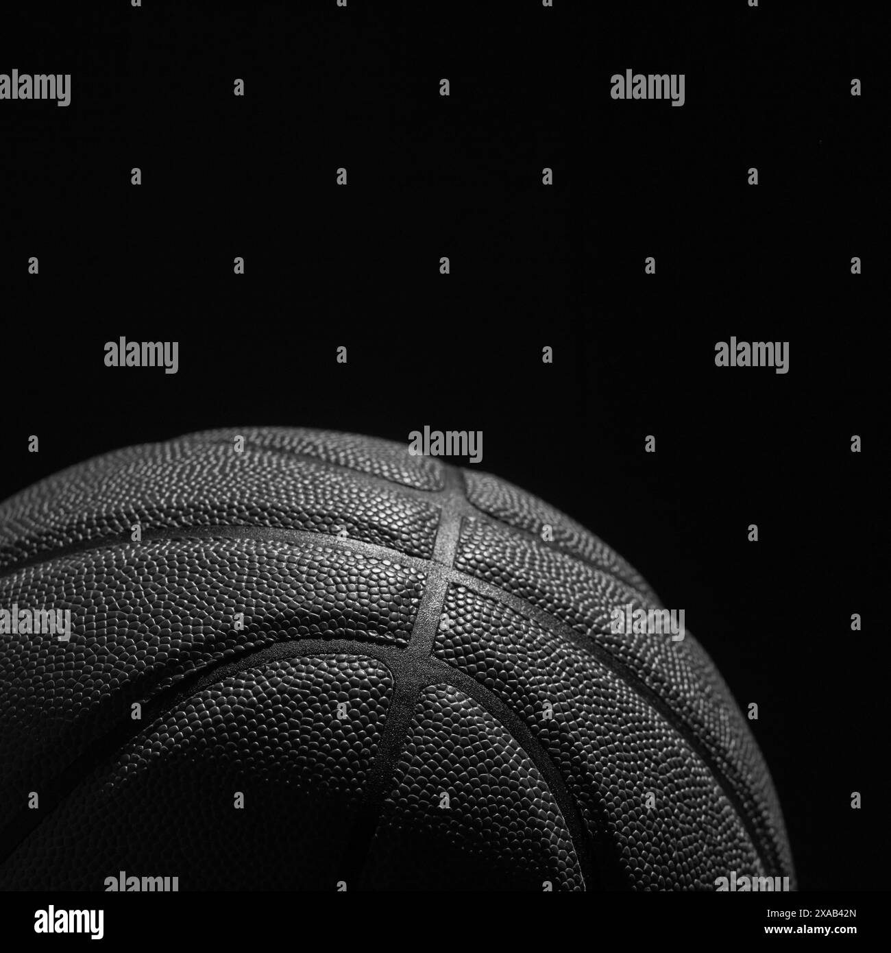 Professional basketball ball on black background. Horizontal sport ...