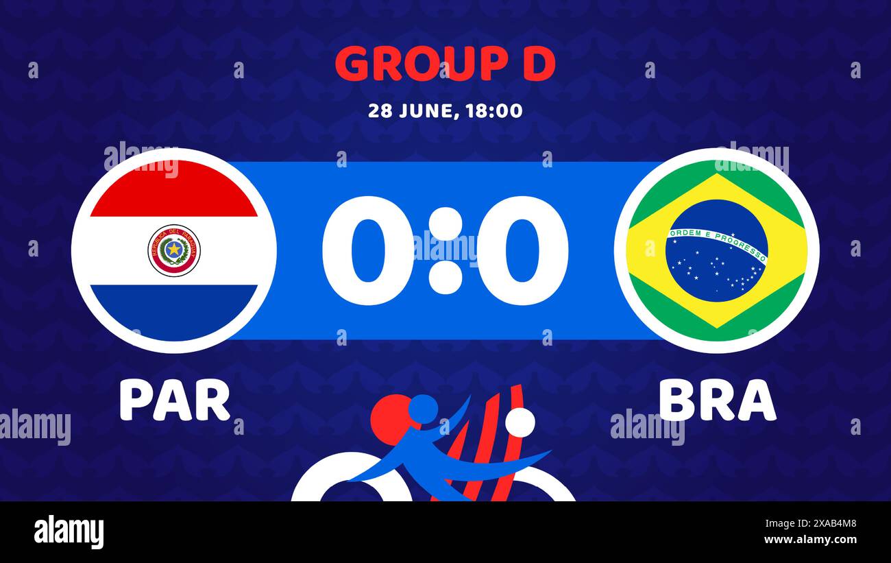 paraguay vs brazil football america 2024 match versus. 2024 group stage ...
