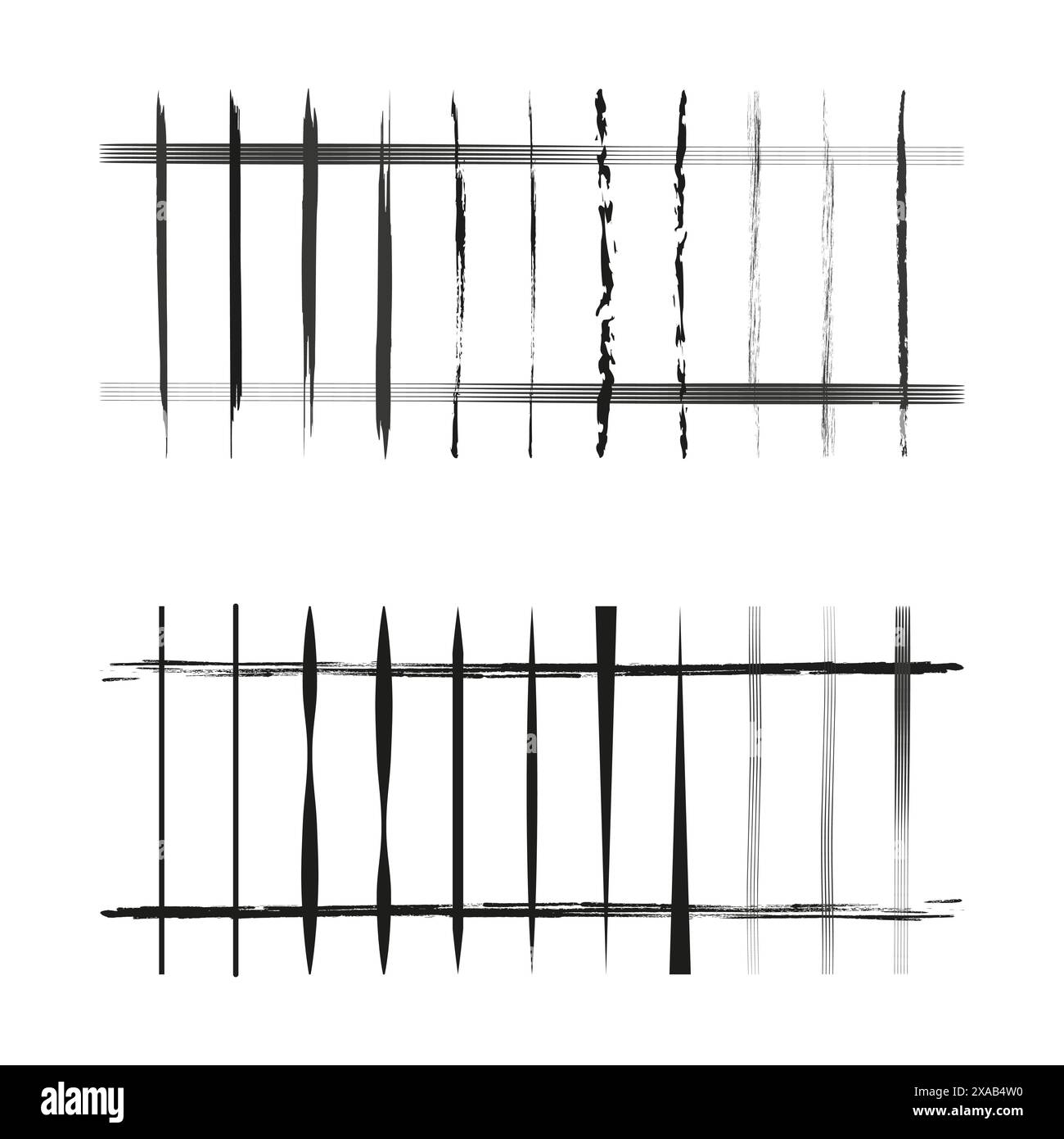 Grunge grid pattern. Abstract grid texture. Black and white. Vector ...
