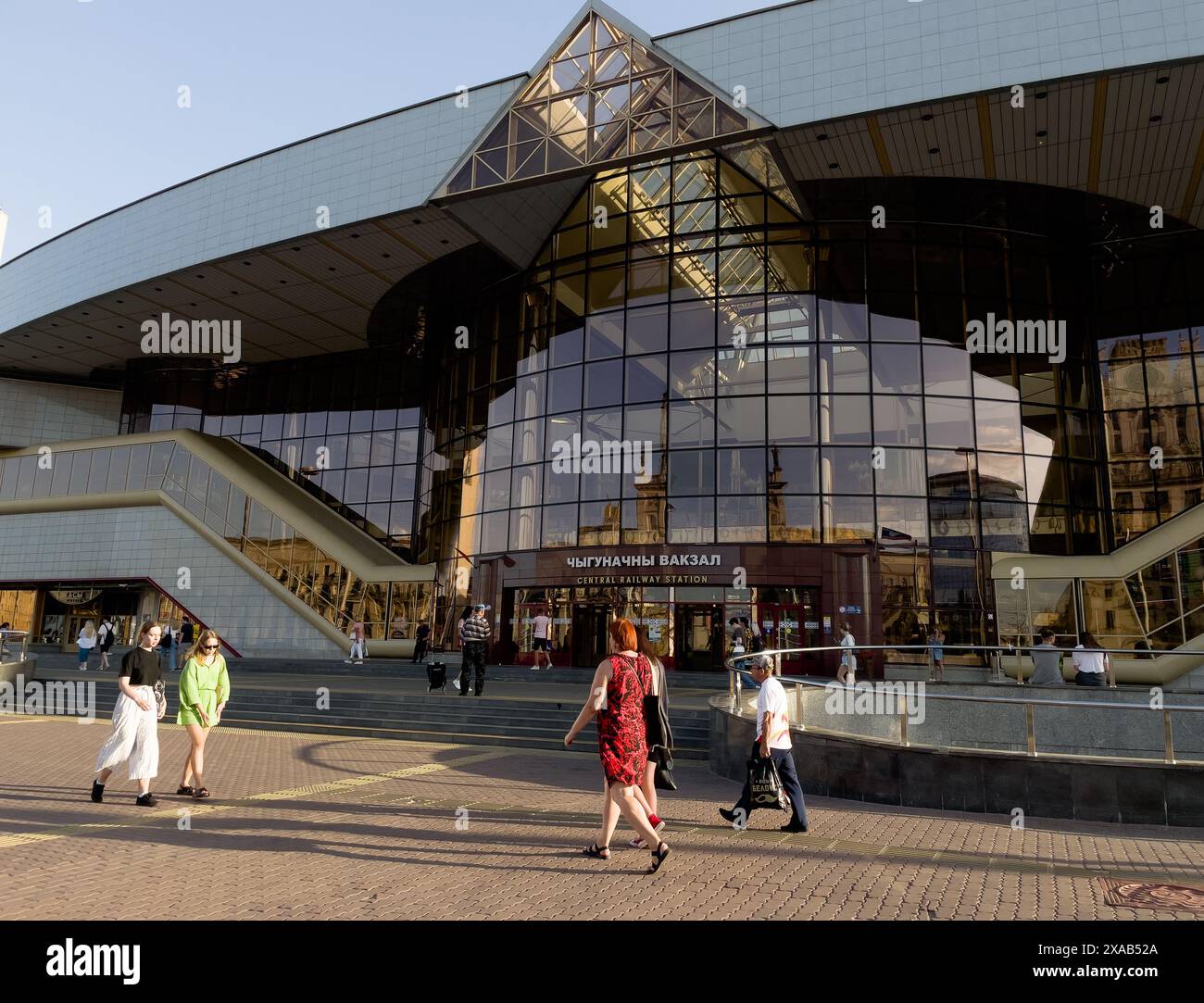 Minsk, Belarus -22 August, 2022. View of the train station in Minsk ...