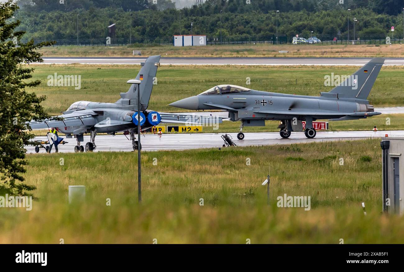Kampfjet Bundeswehr Eurofighter Berlin, 05.06.2024: Luftfahrtschau ILA ...