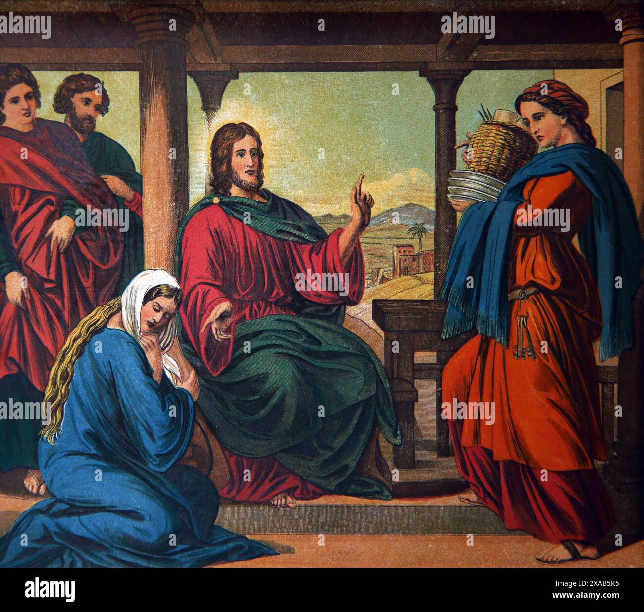 Jesus with mary and martha bible hi-res stock photography and images ...