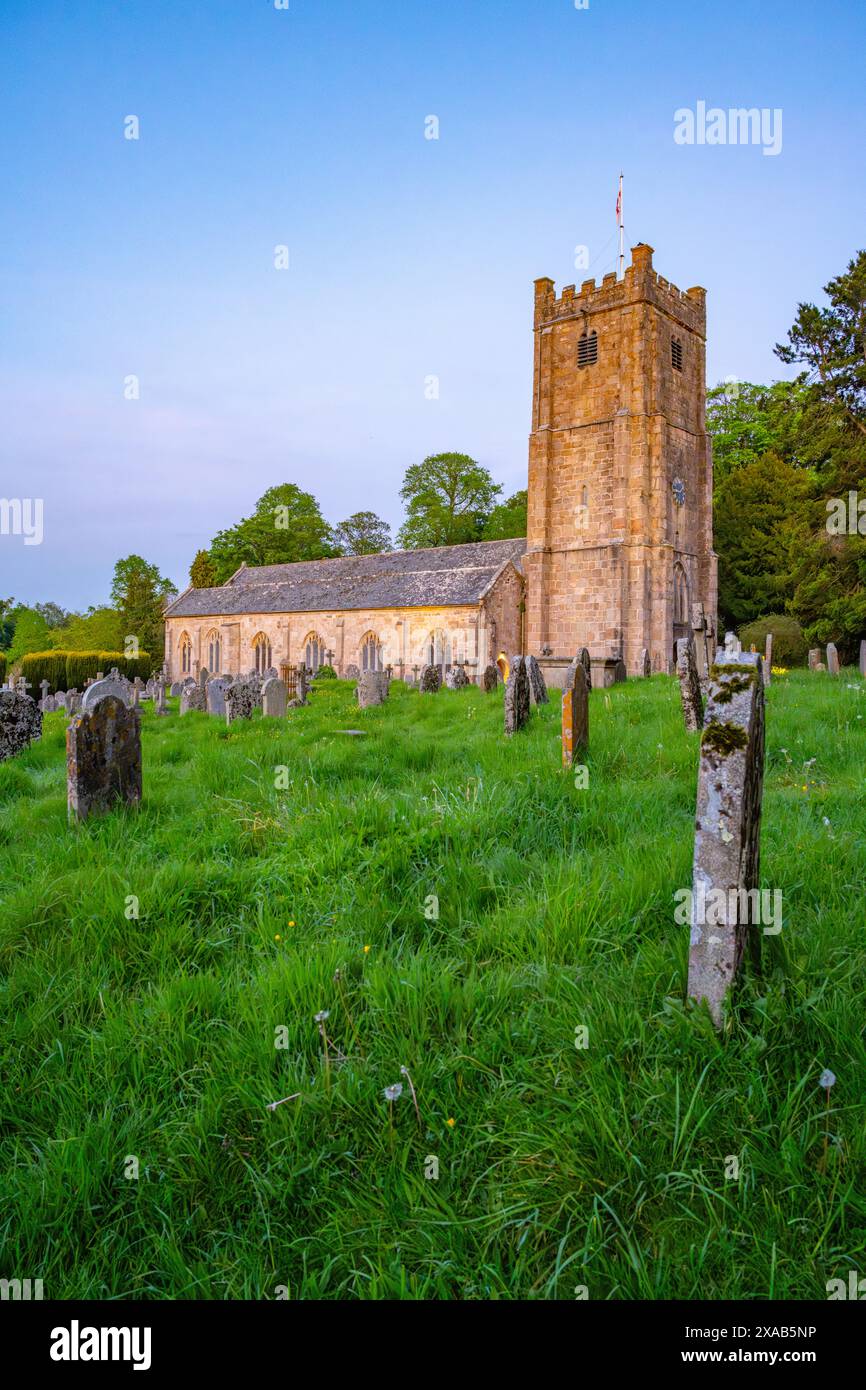 St Michael the Archangel Church, Chagford Devon at Dusk Stock Photo - Alamy