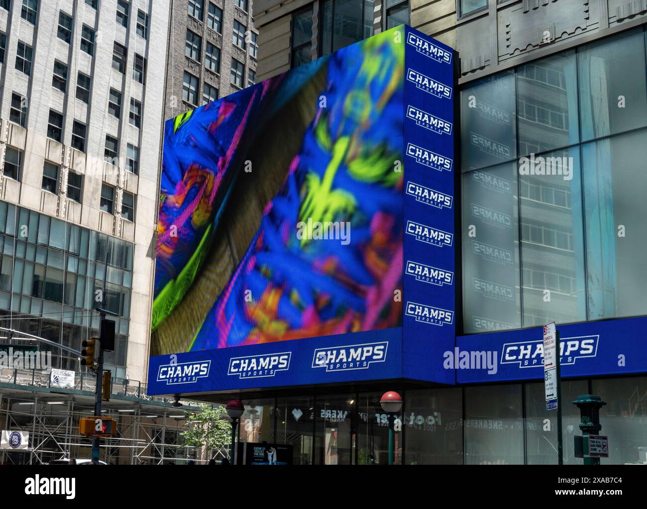 Times Square buildings are covered with bright electronic billboards 24 ...