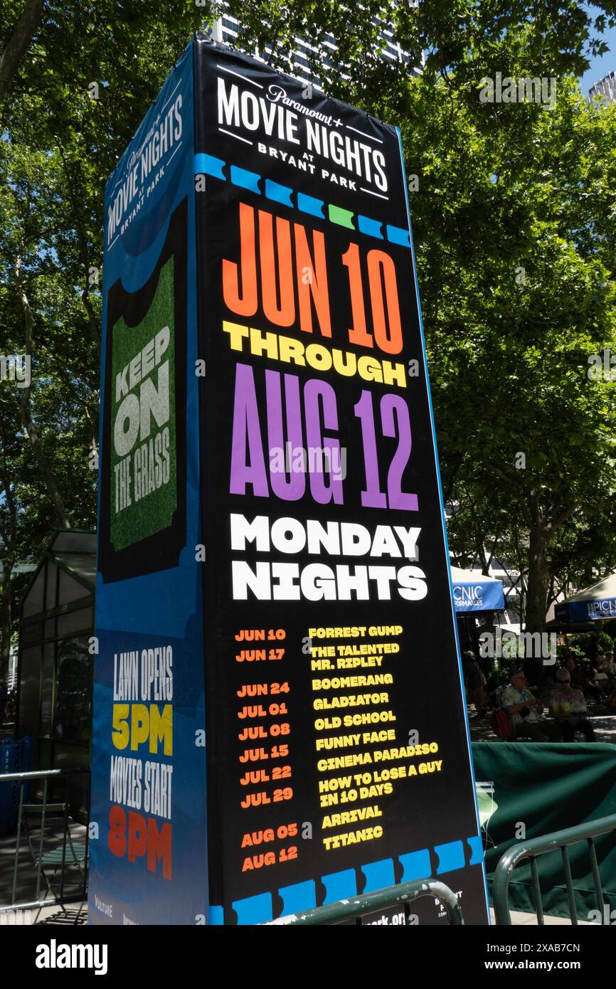 Bryant Park is a public urban oasis in Midtown Manhattan, 2024, New ...