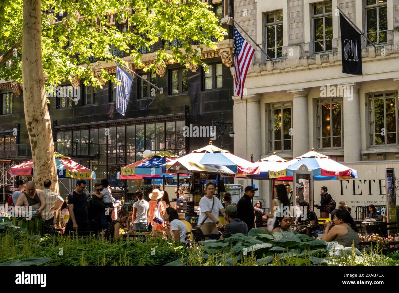 Bryant Park is a public urban oasis in Midtown Manhattan, 2024, New ...