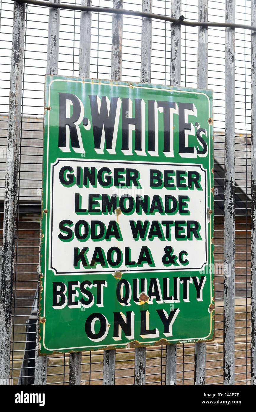 Vintage R Whites Lemonade Sign Stock Photo - Alamy