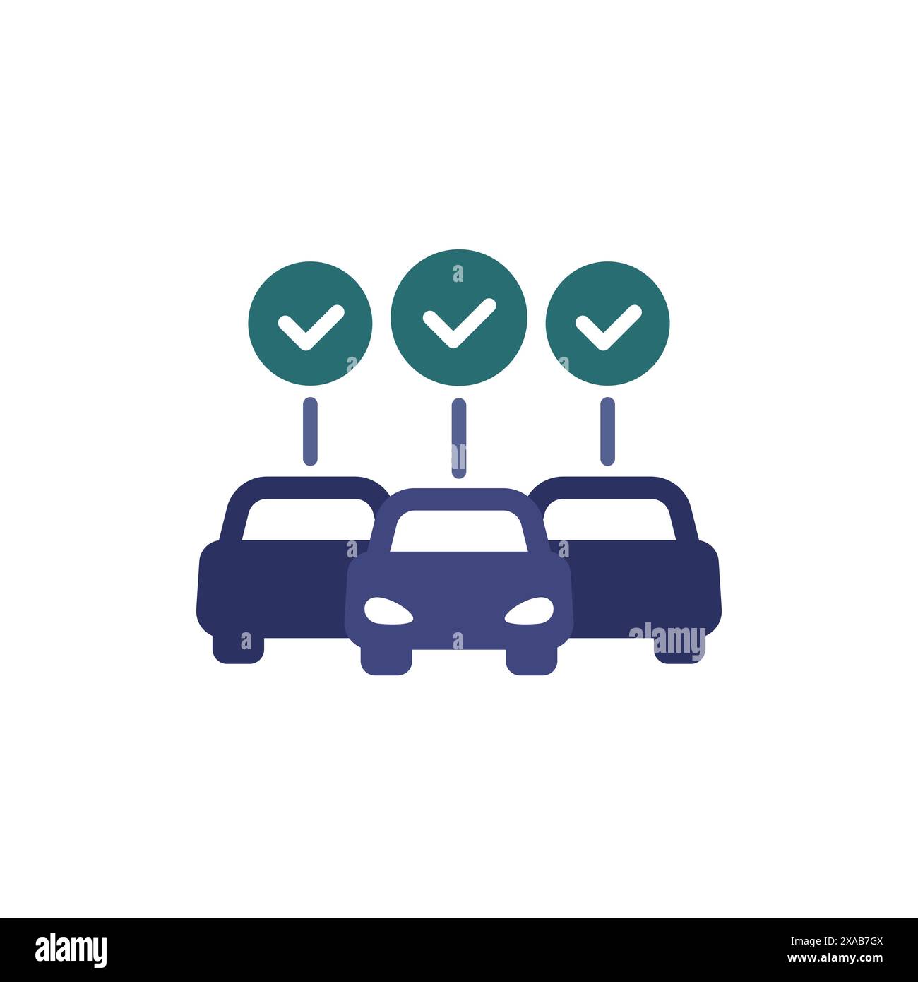 car fleet icon on white, flat vector Stock Vector Image & Art - Alamy