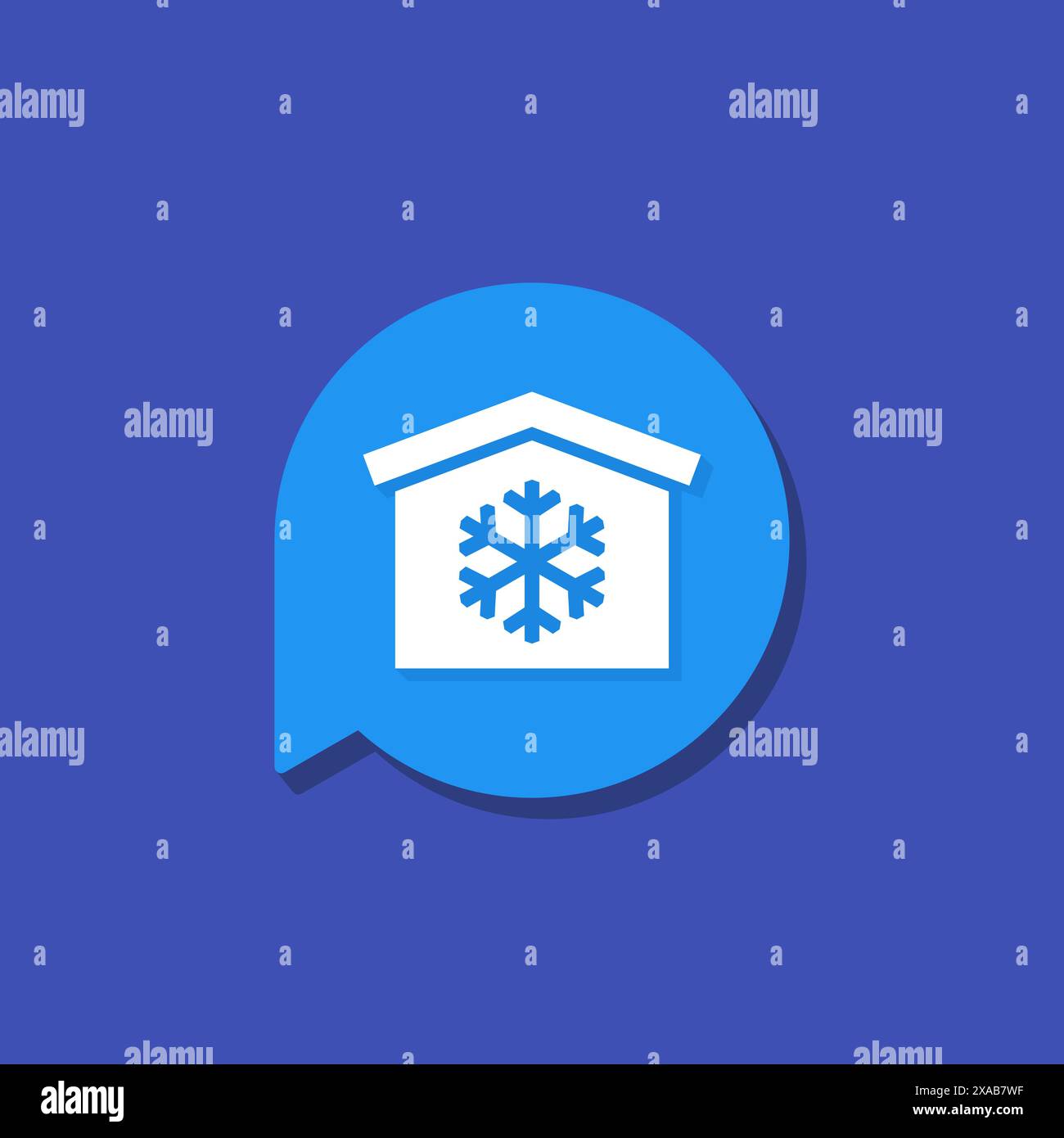 cold storage vector icon with warehouse Stock Vector Image & Art - Alamy