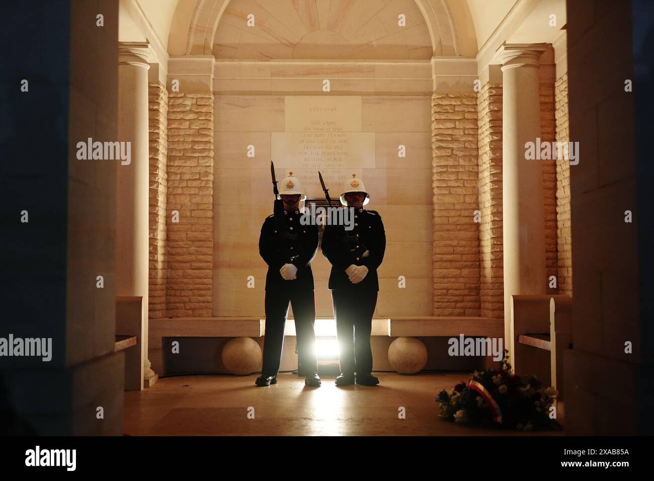 Members of the military stand vigil at the Commonwealth War Graves ...