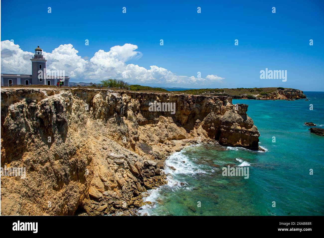 Cabo Rojo's rocky shoreline in Puerto Rico's aqua blue crystal clear ...