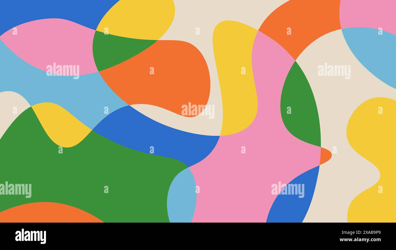 Fun colorful abstract background in doodle style. Simple playful design ...