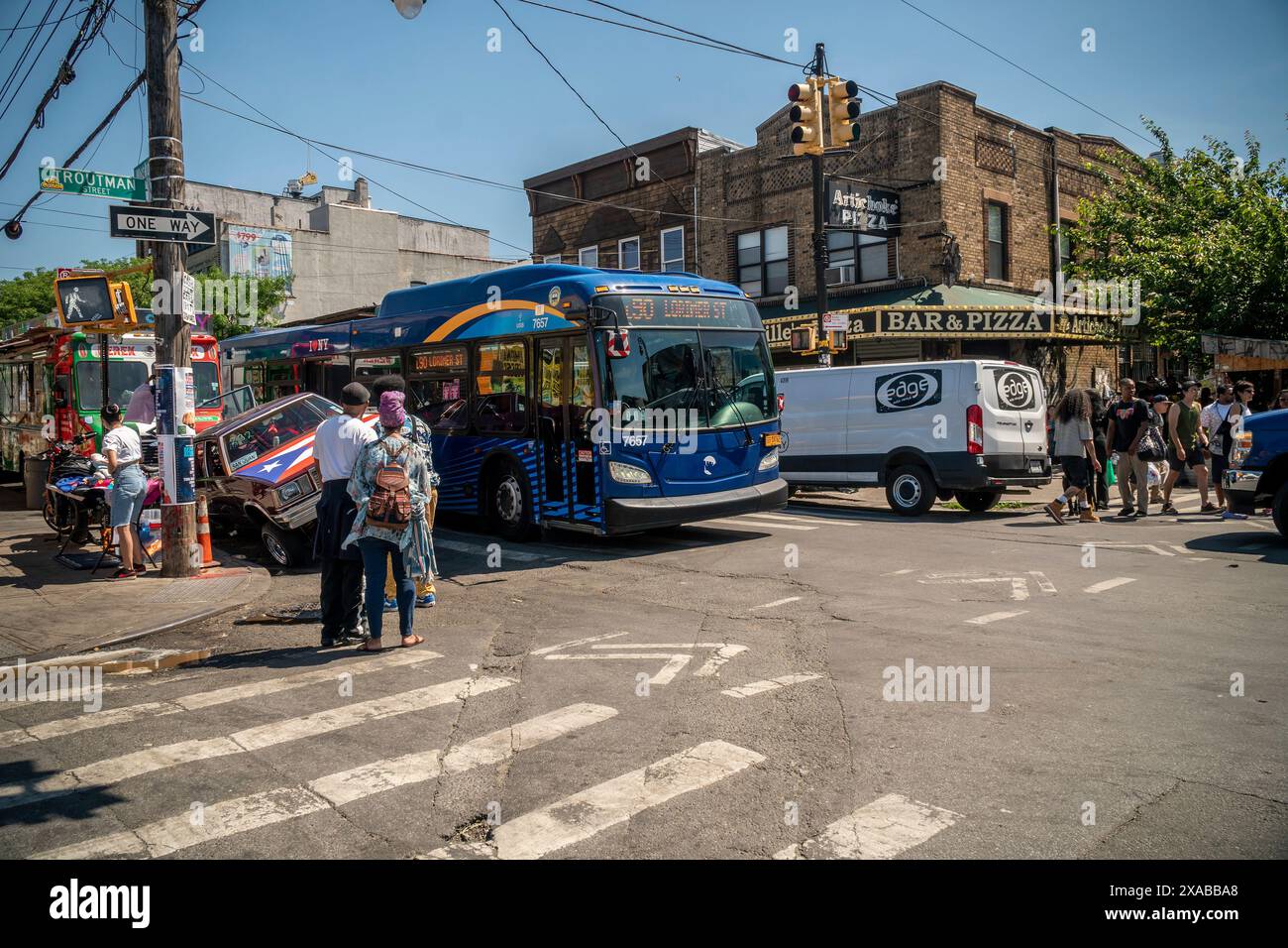 NYCTA bus in Bushwick in Brooklyn in New York on Saturday, June 1, 2024 ...