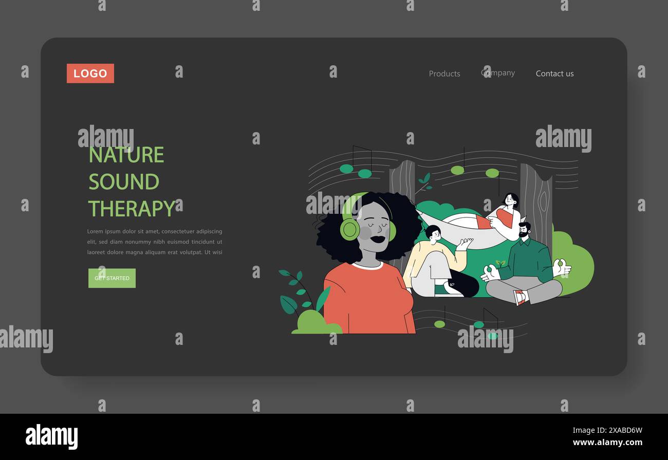 Eco Therapy concept. People engage in outdoor activities, harmonizing ...
