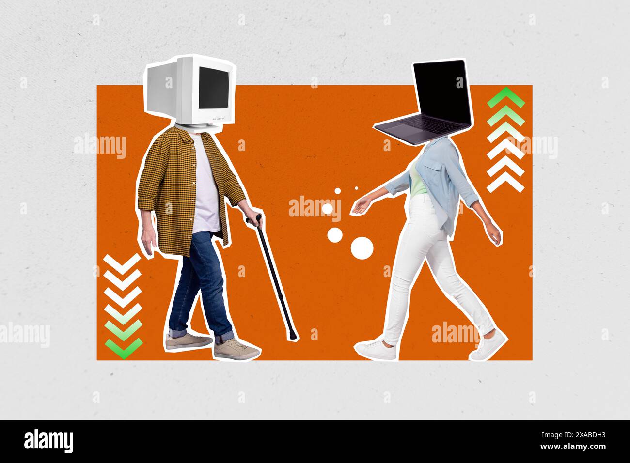 Composite sketch image trend artwork photo collage of two person man ...