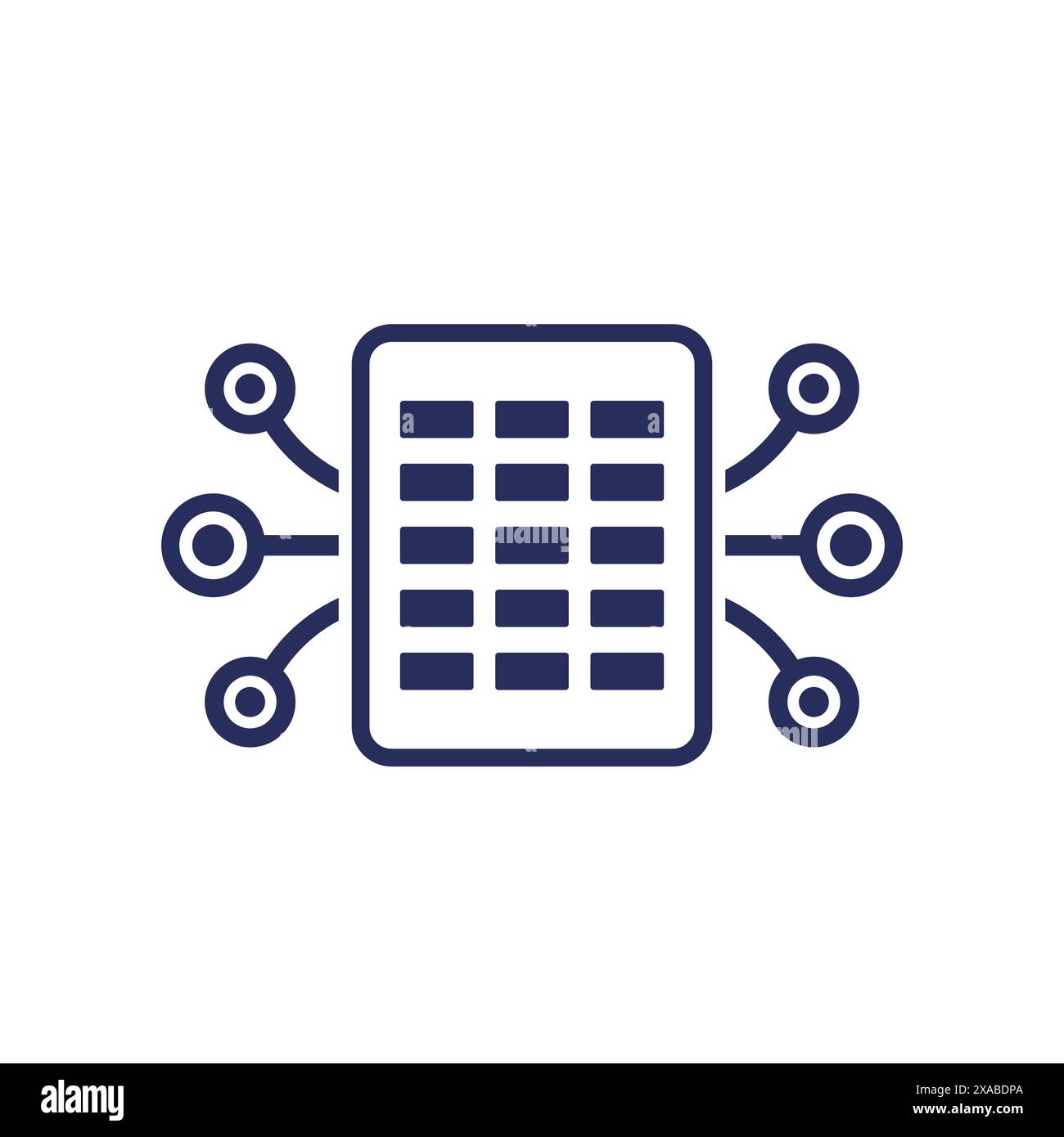 data to a spreadsheet icon Stock Vector Image & Art - Alamy