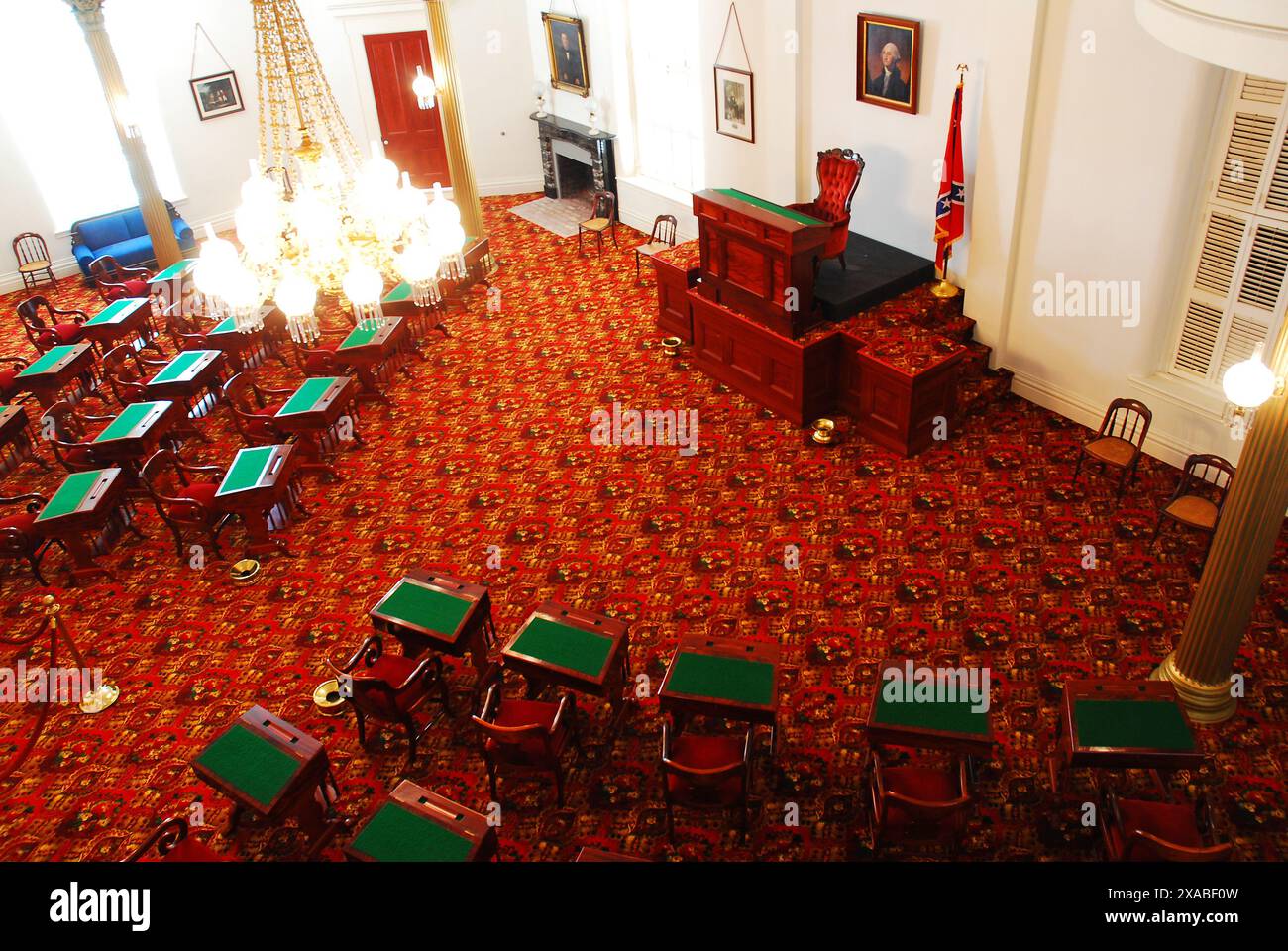 Overview of the Alabama State Assembly in the State Capitol, Montgomery ...