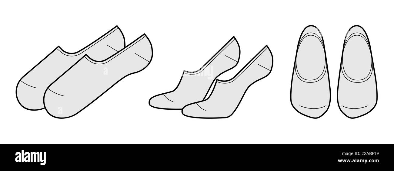 Foot, No-show socks length set. Fashion hosiery accessory clothing ...