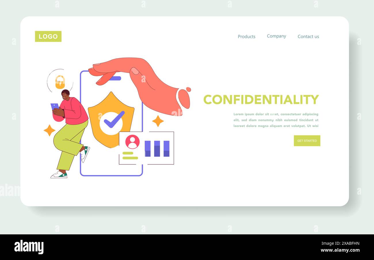 Privacy Protection concept. Digital data security and user ...